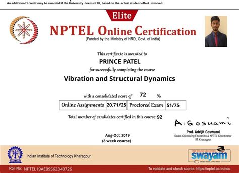 Prince Patel On Linkedin Nptel Vibrationanalysis Structural