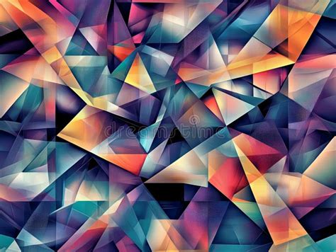 Seamless Abstract Geometric Triangles Pattern Design In Semi