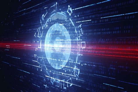 Secure Data Encryption Portrayed Through Digital Binary And Computer