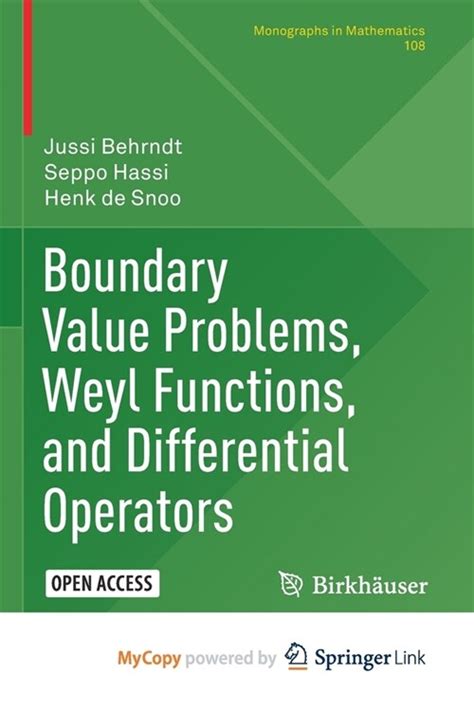 알라딘 boundary value problems weyl functions and differential