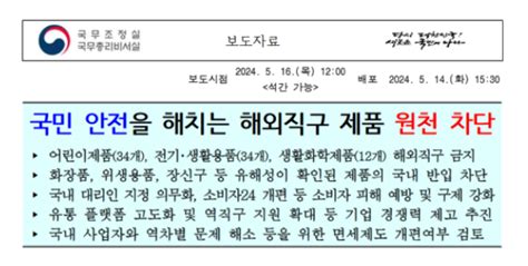 해외직구 차단 대상 품목 규제 Kc인증 구매대행 데일리머니