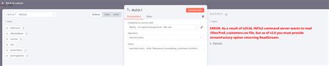 Mysql Node How To Pass Parameter Optlocalinfile1 To Connection