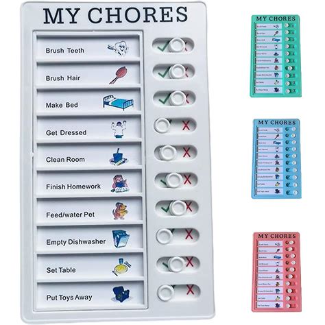 Memo Plastic Board Chores Checklist Board My Chores Chart Board For
