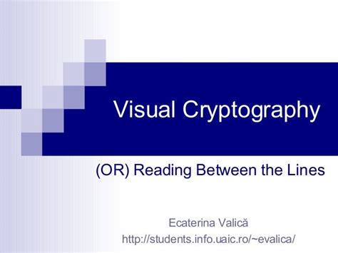 Visual Cryptography
