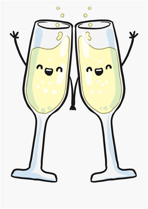 Champagne Glass Cartoon Clip Art Library