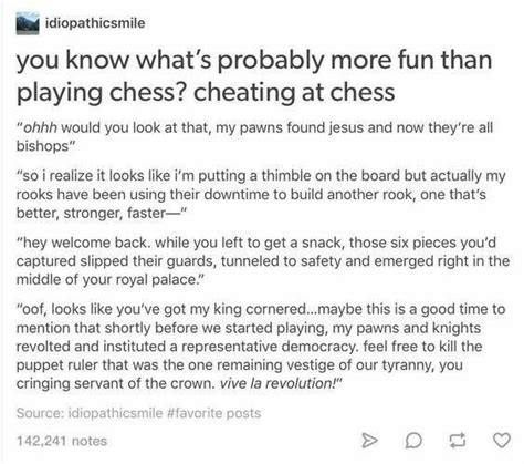 Cheating At Chess R Tumblr