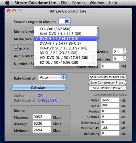 Bitrate Calculator 140 Mac Download
