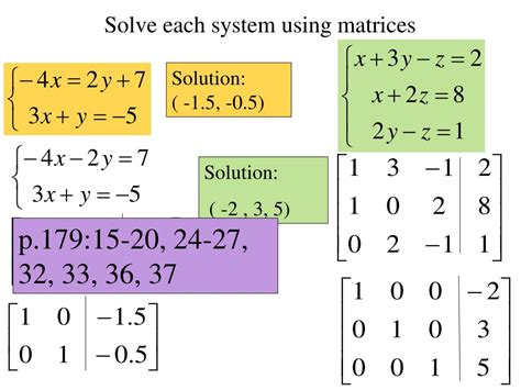 ppt matrix systems solve equations efficiently powerpoint presentation id 6649722