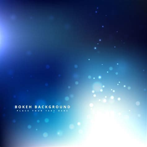 마법의 푸른 Bokeh 배경 무료 벡터