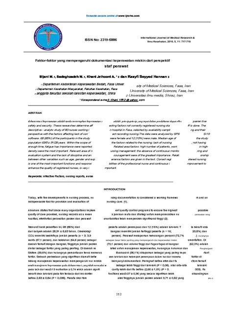 Factors Affecting Poor Nursing Documentation Pdf