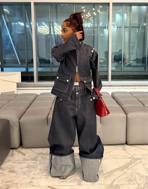 Black Women In Biker Jacket Outfit Jacket And Jeans Black Women