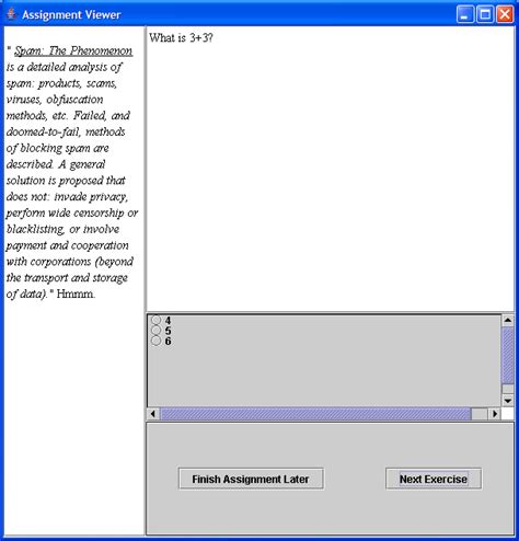 14 The Assignment Viewing Window Contains The Tools To Take Assignments In Download