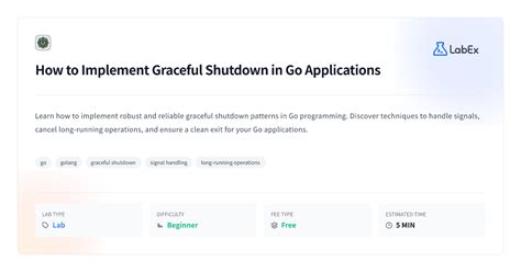 how to implement graceful shutdown in go applications labex