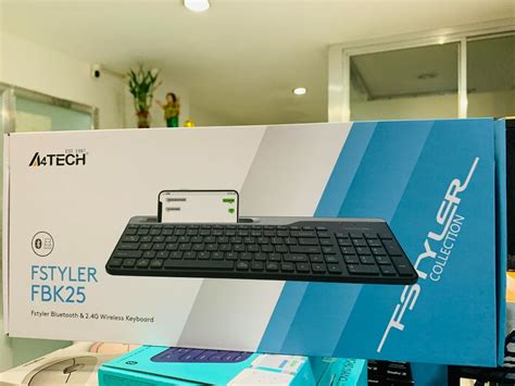 a4tech fbk25 fstyler bluetooth and 2 4g wireless keyboard black