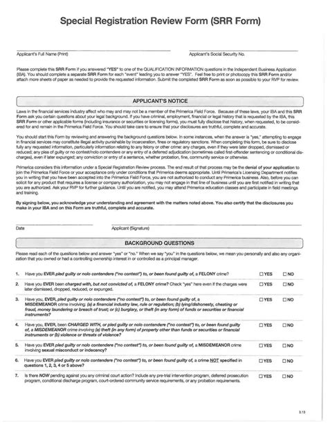 Download Srr Form • Templatesowl