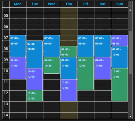 weekly schedule helper multi state option feature requests home