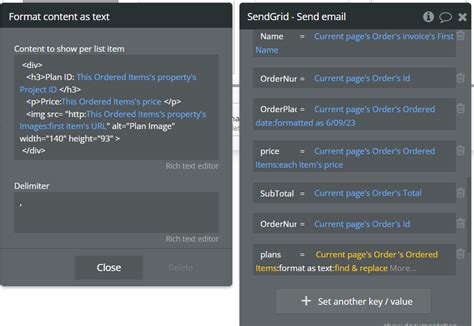 Sending A List Via Email When Using Send Sengrid Email Custom By