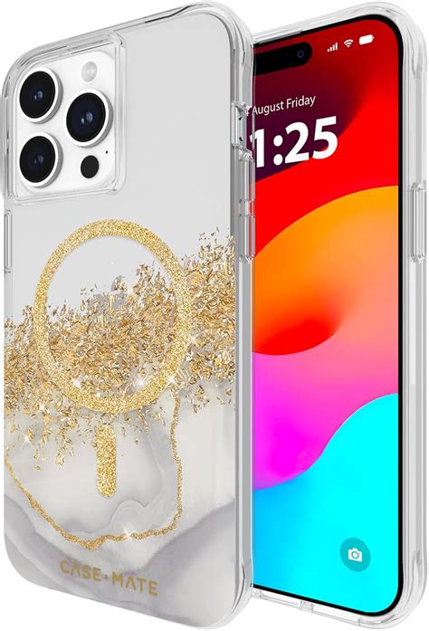 Amazon Com Case Mate Iphone Pro Max Case Karat Marble Luxury Marble Gold Bling Glitter