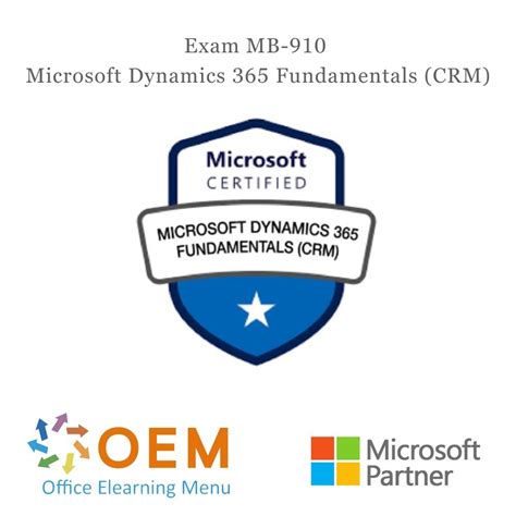 Examen Mb 910 Microsoft Dynamics 365 Fundamentals Crm Pearson Vue Oem