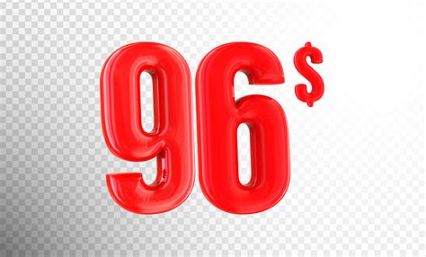 96 Number Red 3D Render Graphic by GRAPHIC123 · Creative Fabrica