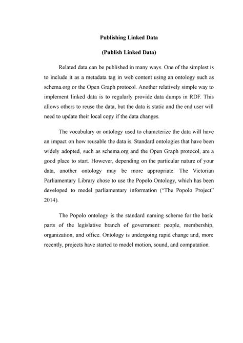 Publishing Linked Data Publishing Linked Data Publish Linked Data