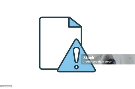 Document Error Icon Document With Exclamation Mark Icon Related To Warning Notification Suitable