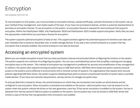Encryption IBM Documentation Encryption Last Updated 2023 02 To Use Encryption On The