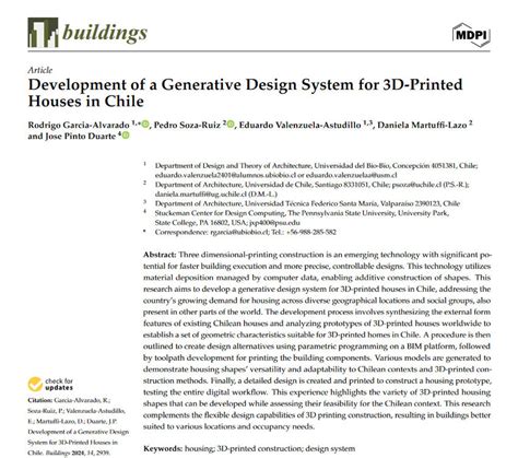 Pdf Development Of A Generative Design System For 3d Printed Houses In Chile