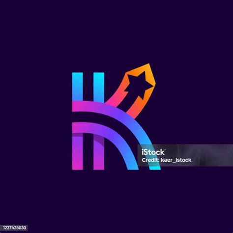 문자 K 로고와 스타 내부 벡터 평행선 아이콘입니다 로고에 대한 스톡 벡터 아트 및 기타 이미지 로고 알파벳 K 1위 Istock
