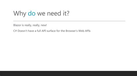Writing Java Script For Csharps Blazor Ppt