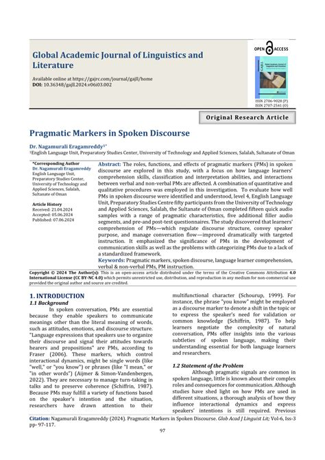 Pdf Pragmatic Markers In Spoken Discourse