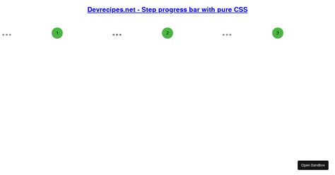 Progress Stepper Bar With Pure Css Forked Codesandbox