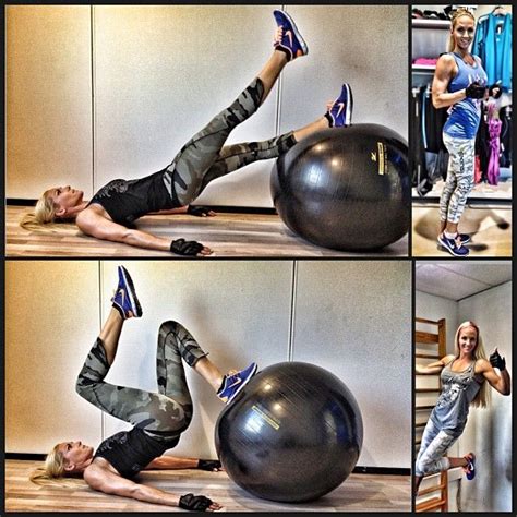 Single Leg Hamstring Curl Exercise With Stability Ball