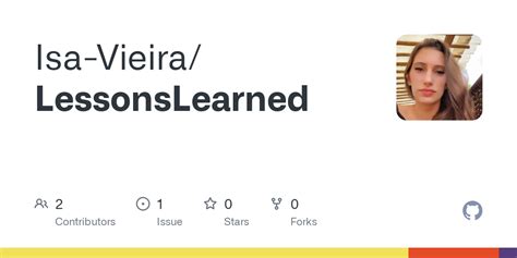 GitHub Isa Vieira LessonsLearned