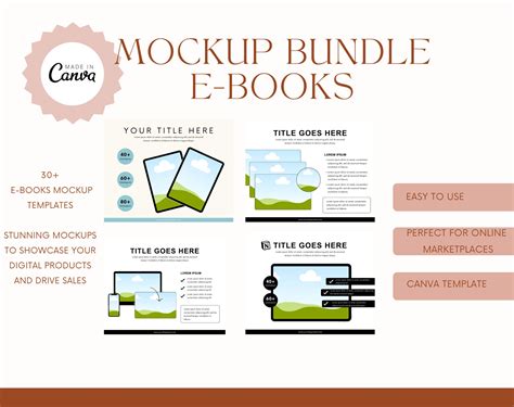 canva mock up template bundle etsy