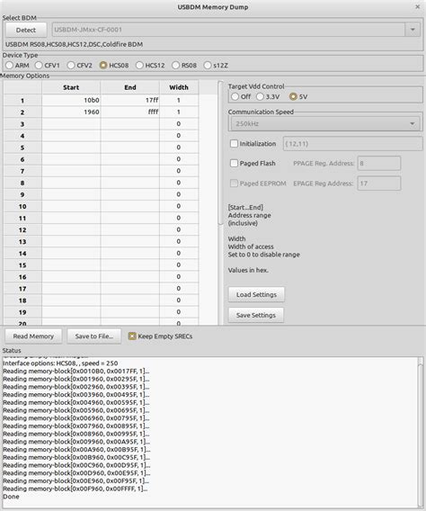 how to read out flash data of mc9s08jm60 by use usbdm and usbdm memory