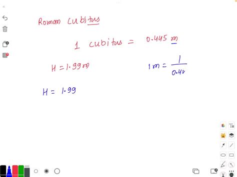 SOLVED: The Roman cubitus is an ancient unit of measure equivalent to ...