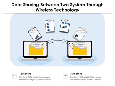 Data Sharing Between Two System Through Wireless Technology Powerpoint Slides Diagrams