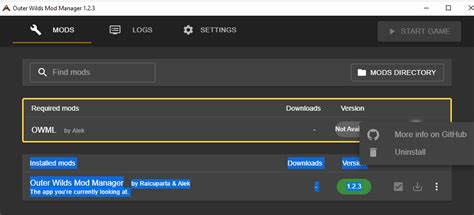 ow mod manager 1 2 3 doesn t install owml · issue 124 · ow mods ow mod