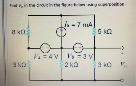 Solved Find V0 In The Circuit In The Figure Below Using