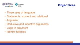 Lecture Nature And Use Of Argument Pptx