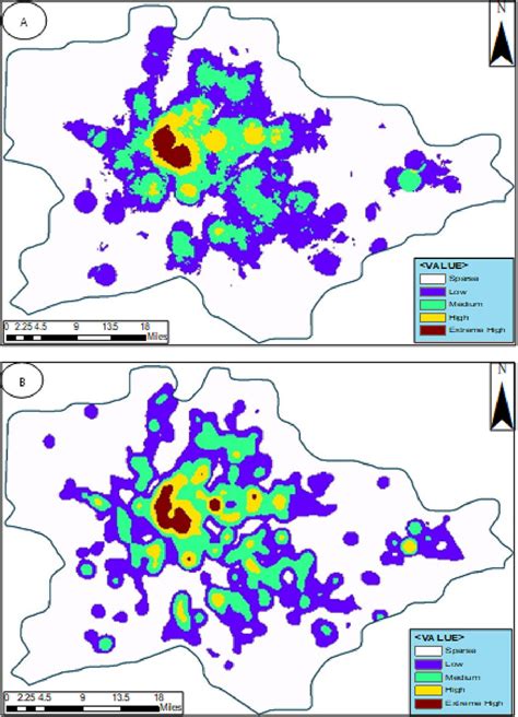 Fig A3 Crashes Distribution Pattern By Point Density Estimation A