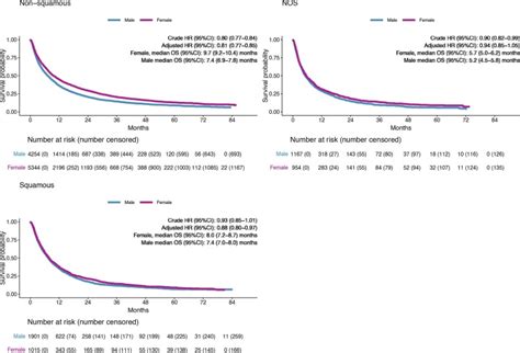 Sex Disparities In Advanced Non Small Cell Lung Cancer Survival A