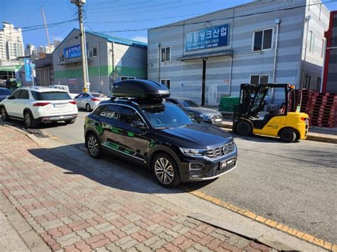 폭스바겐 티록 가로바 루프박스 골프가방 적재용 캐리어 툴레 퍼시픽200 네이버 블로그