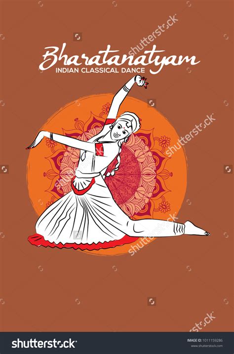 Indian Classical Dance Creative Design Your Stock Vector Royalty Free
