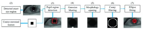 the flowchart of pupil localization steps 1 and 2 are omitted here