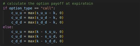coding towards cfa 7 options pricing with two period binomial model