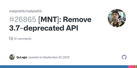 Mnt Remove 37 Deprecated Api · Issue 26865 · Matplotlibmatplotlib