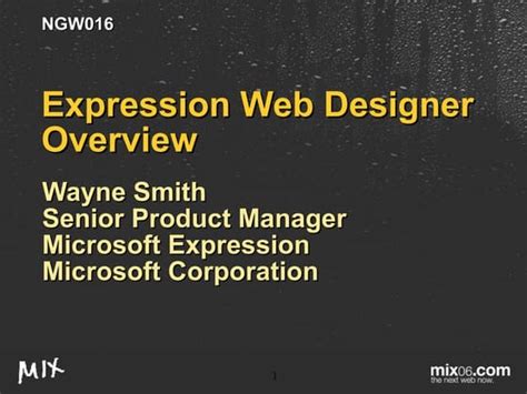 Expression Web 2 Overview Ppt