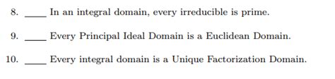 Solved In An Integral Domain Every Irreducible Is Prime Chegg